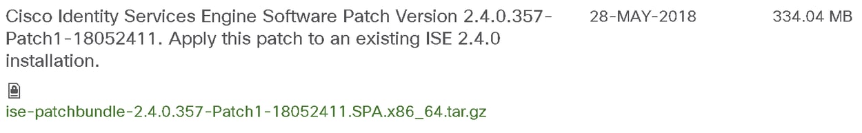 Cisco ISE: Patching