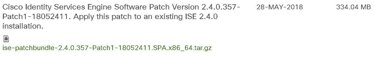 Cisco ISE: Patching