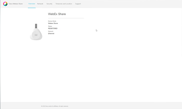 The Cisco Webex Share: Wireless Capable Sharing Device