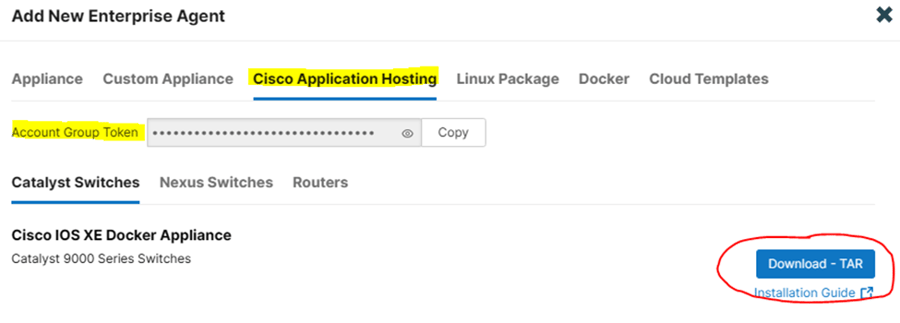 Deploy Thousand Eyes Agent using Catalyst Center (DNAC)