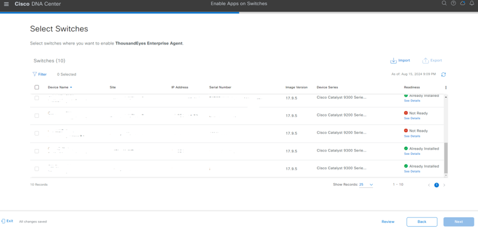 Deploy Thousand Eyes Agent using Catalyst Center (DNAC)