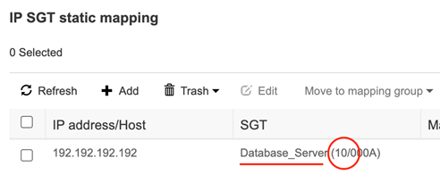 Cisco ISE: Cisco TrustSec Propagation