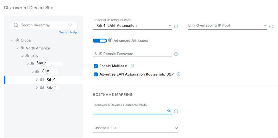 LAN Automation in DNAC