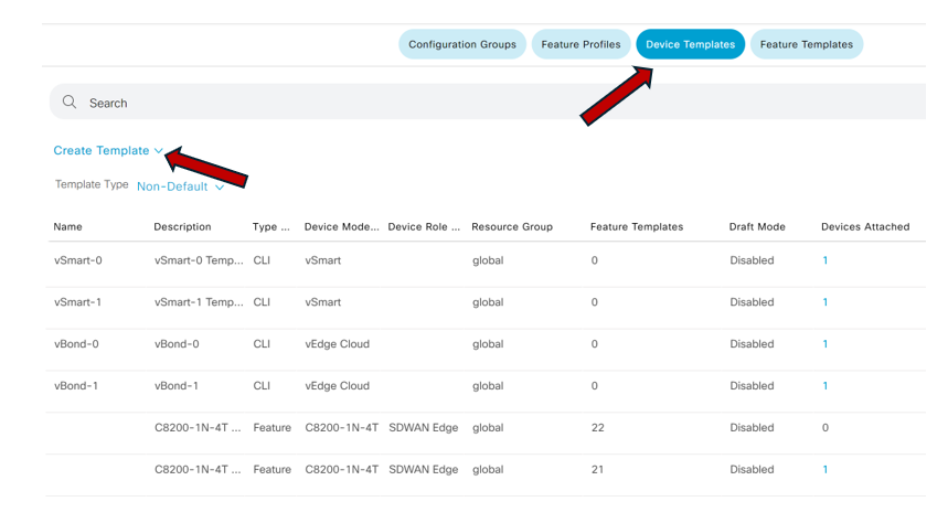Creating CLI Template in vManage Creating CLI Template in vManage