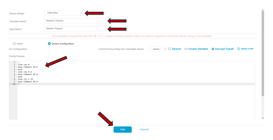 Creating CLI Template in vManage