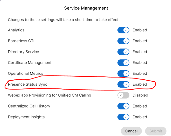 Presence Sync between Microsoft Teams and Cisco Call Manager