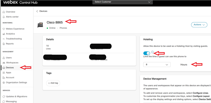 Cisco WebEx Calling Features: Hoteling